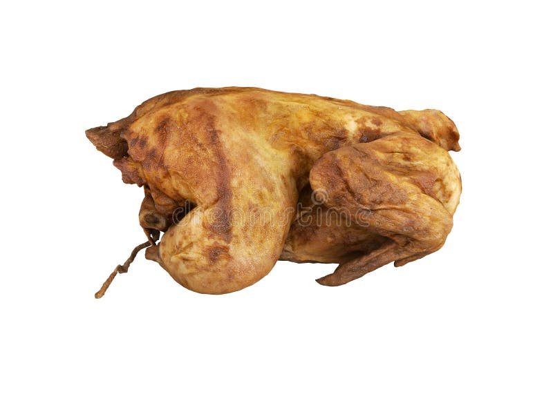 Roasted Chicken Side View Isolated on White Background 3d Render ...
