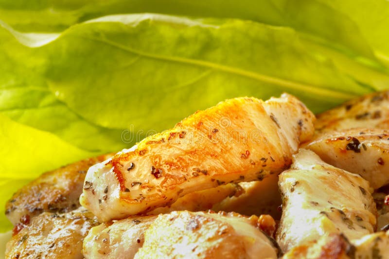 Roasted chicken slice stock photo. Image of appetite - 10489998