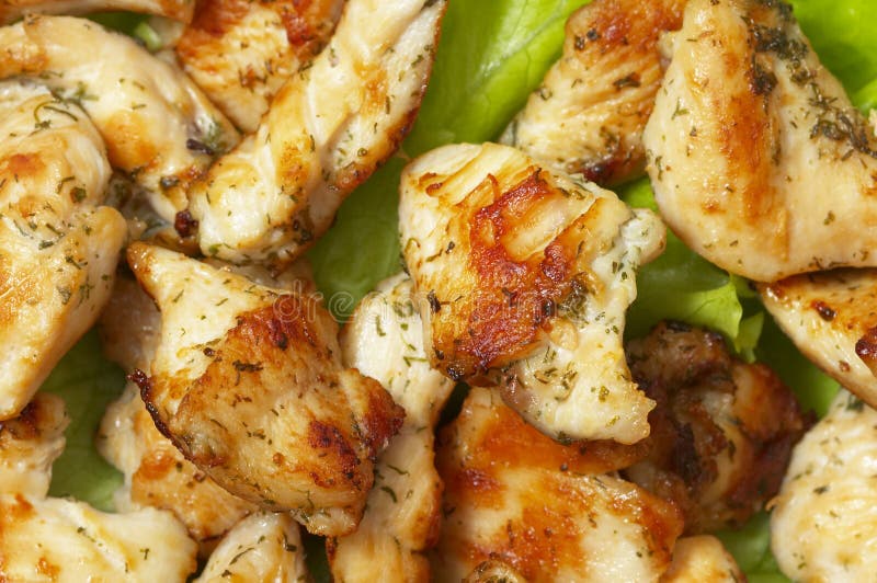 Roasted chicken slice stock image. Image of condiment - 11800669