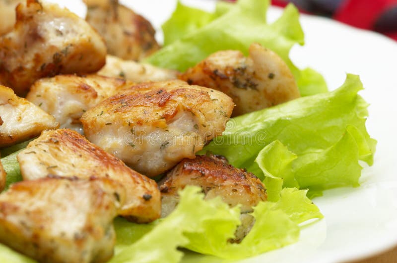 Roasted chicken slice stock photo. Image of rucola, fresh - 11800704