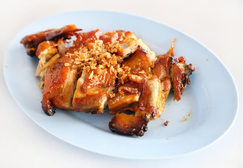 Roasted chicken thai style stock image. Image of cuisine - 35079603