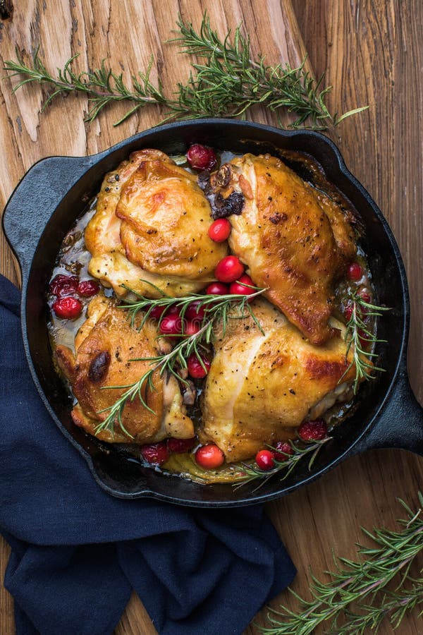 Roasted Chicken for Thanksgiving or Christmas Holiday Dinner Stock ...