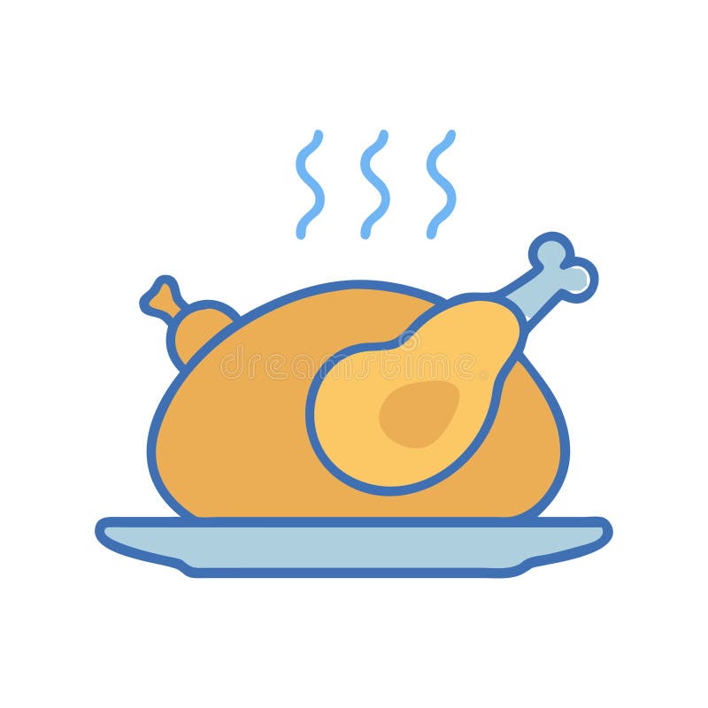Roasted Chicken Vector for Family Meals Stock Vector - Illustration of ...