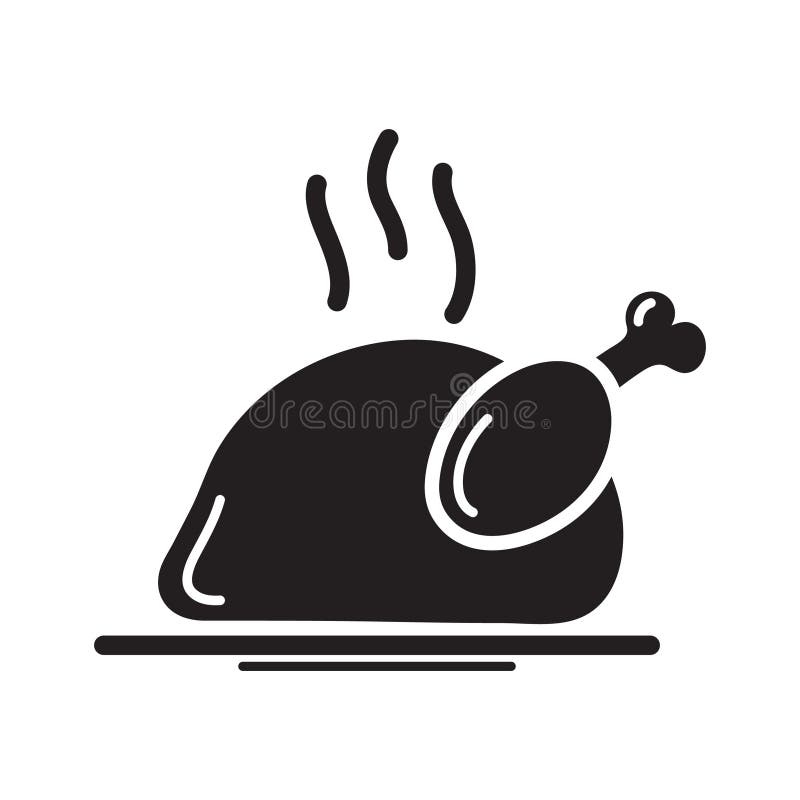 Roasted Chicken. Vector Illustration Decorative Design Stock Vector ...