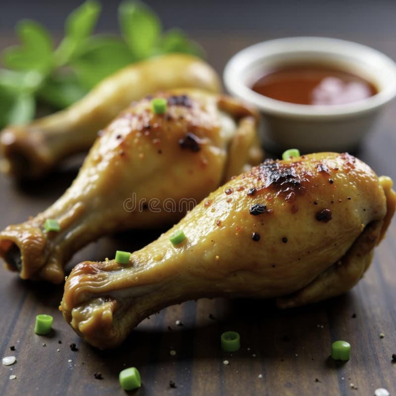 Roasted Chicken Wing Quarters with Juicy Meat and Bones, Quarter, Bones ...