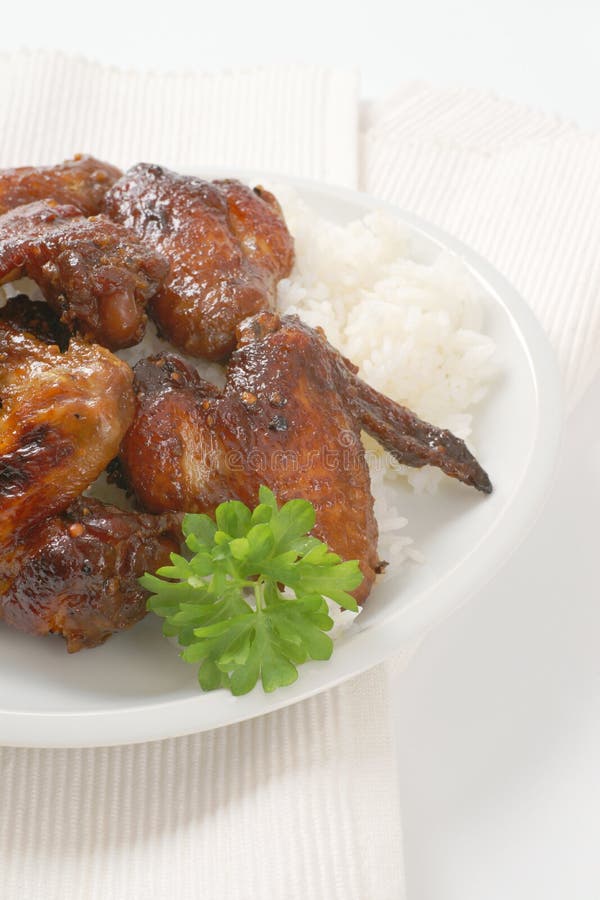 Fried Rice And Roast Chicken Stock Image - Image of asian, chicken ...