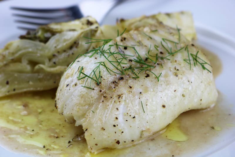 Roasted Cod with Fennel stock photo. Image of dinner - 89921714