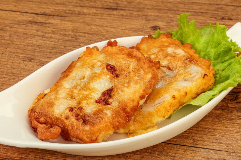 Roasted cod fish in bread stock image. Image of meal - 178016885