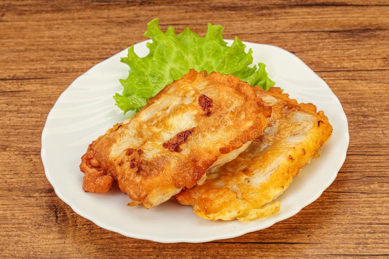 Roasted cod fish in bread stock photo. Image of nutrition - 182745458