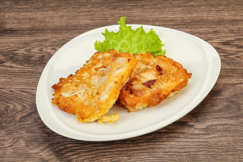 Roasted cod fish in bread stock image. Image of healthy - 202649611