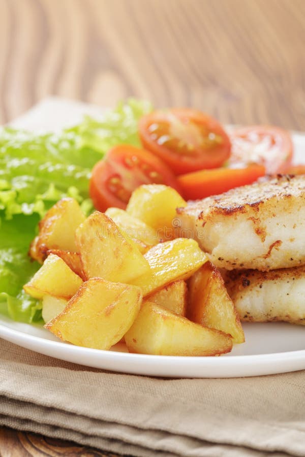 Roasted Codfish Fillet with Vegetables Stock Image - Image of fresh ...