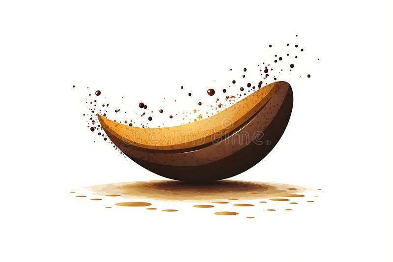 Roasted Coffee Bean Explosion Abstract Brown Coffee Illustration Stock ...