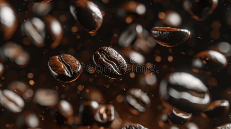 The Roasted Coffee Beans. AI Generated Stock Photo - Image of seed ...