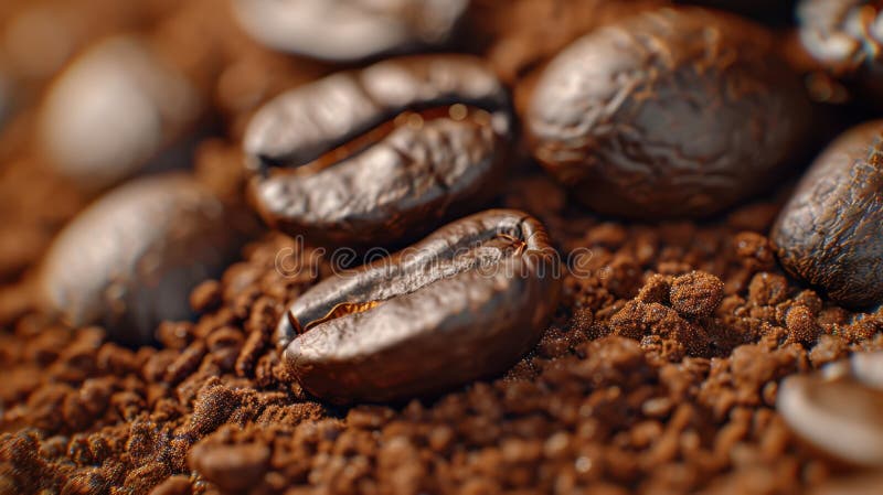 The Roasted Coffee Beans. AI Generated Stock Image - Image of black ...