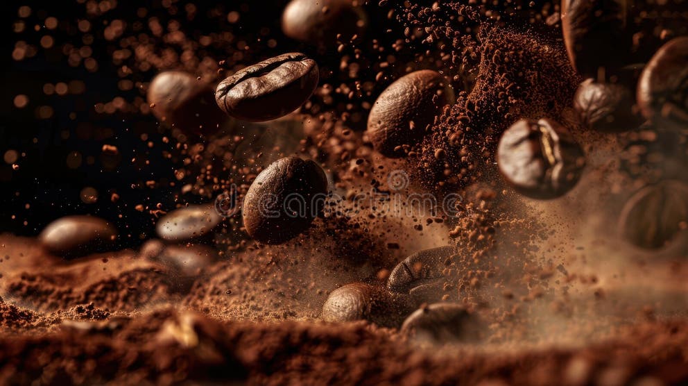 The Roasted Coffee Beans. AI Generated Stock Image - Image of brewing ...