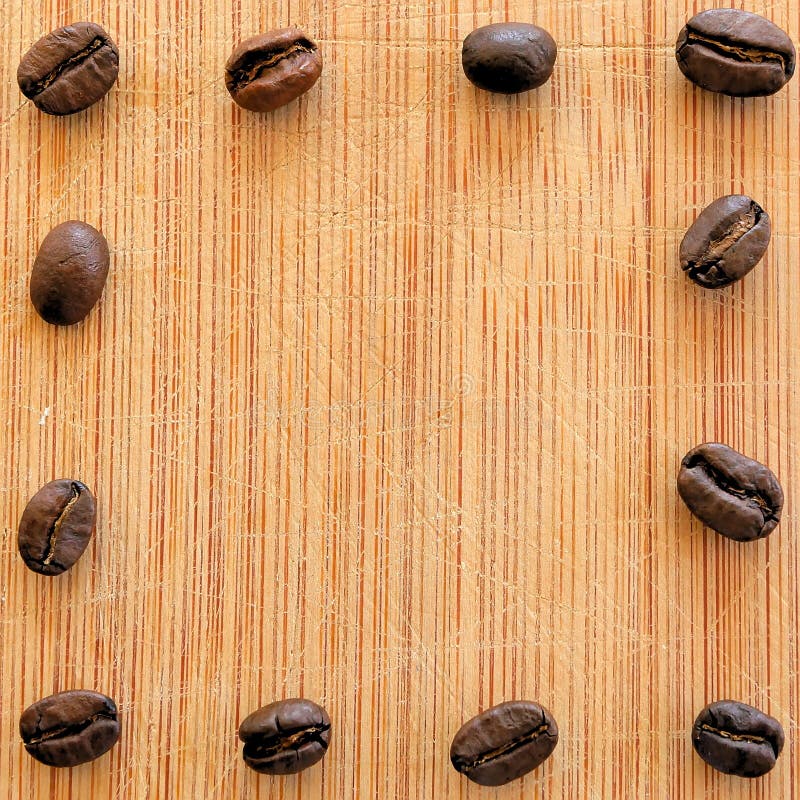 Roasted Coffee Beans Arranged in Square Image for Backdrops ...