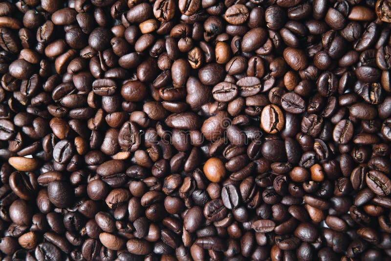 The Roasted Coffee Beans Background. Stock Photo - Image of abstract ...