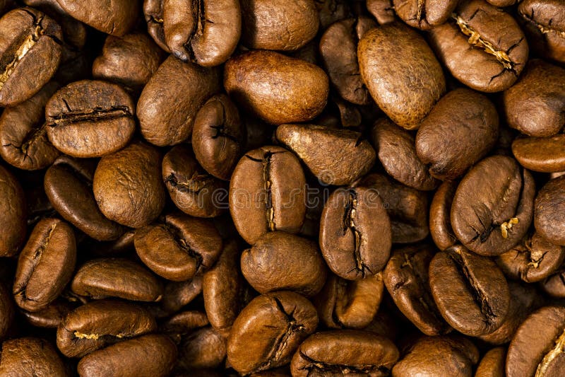 Roasted Coffee Beans Background Stock Image - Image of health, roast ...