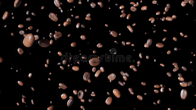A Roasted Coffee Bean Rotates Across the Screen Stock Video - Video of ...