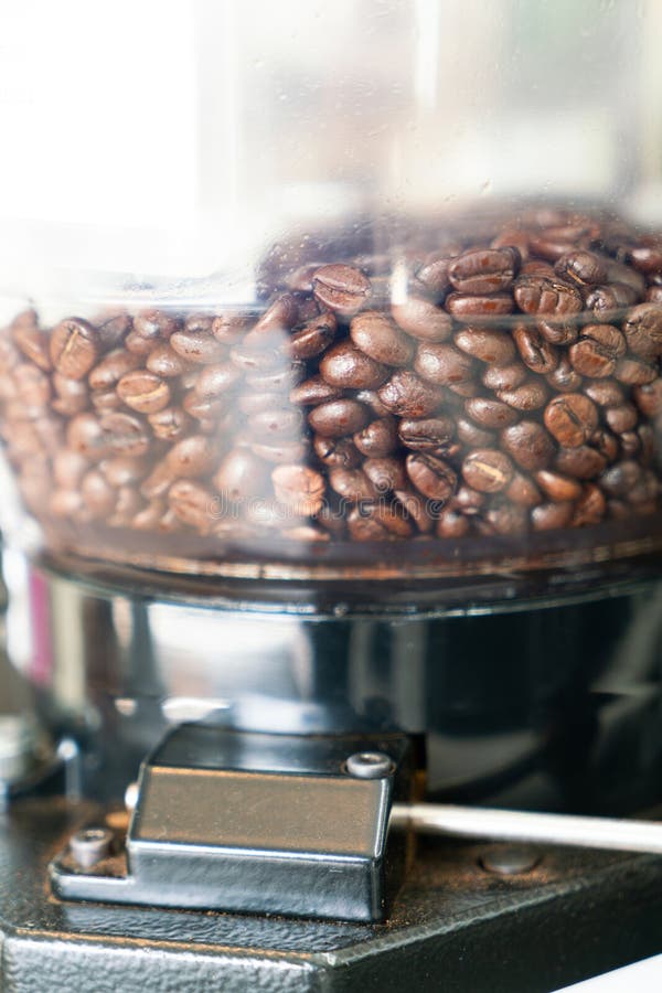 Roasted Coffee Beans in Glass Jars Stock Image - Image of professional ...