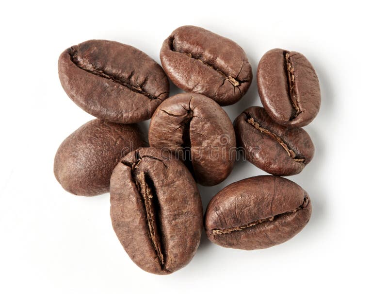 Roasted coffee beans stack stock photo. Image of roasted - 158173300