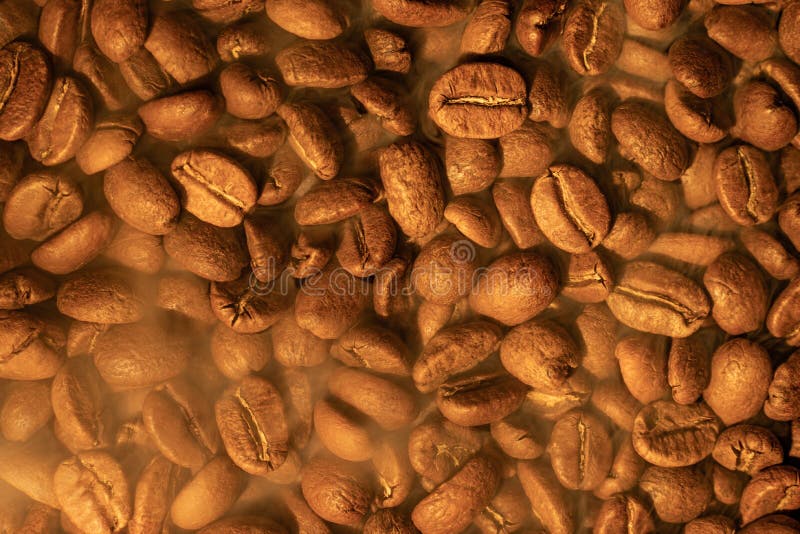 Roasted Coffee Ready To Brew, Texture of Coffee Beans. Stock Photo ...