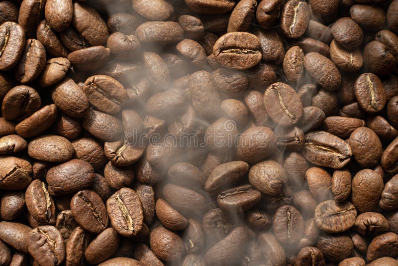 Roasted Coffee Ready To Brew, Texture of Coffee Beans. Stock Image ...