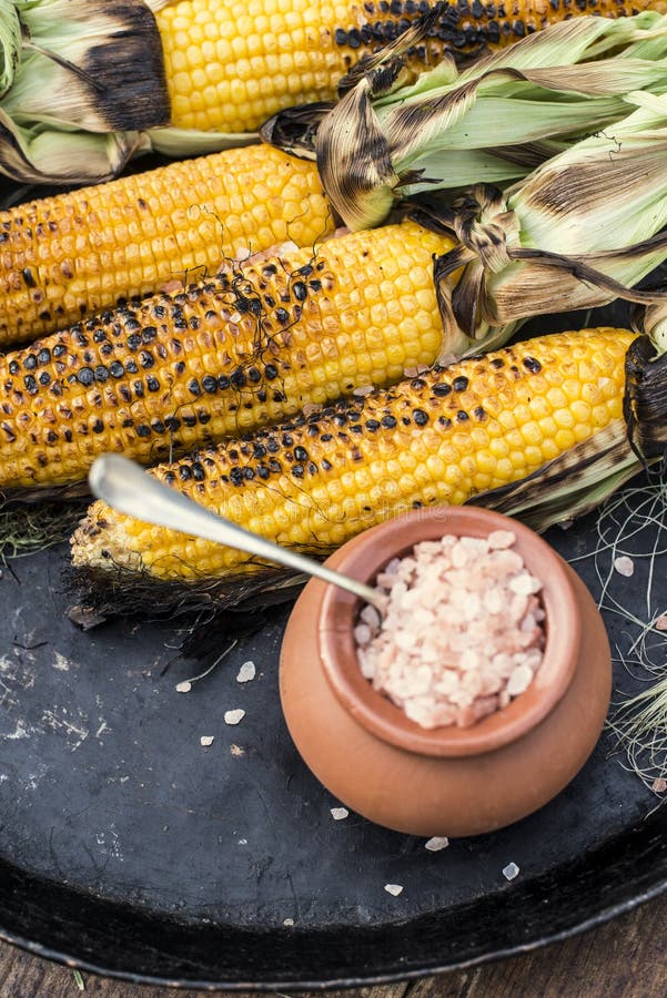 Roasted corn salted stock photo. Image of summer, salt - 138018112