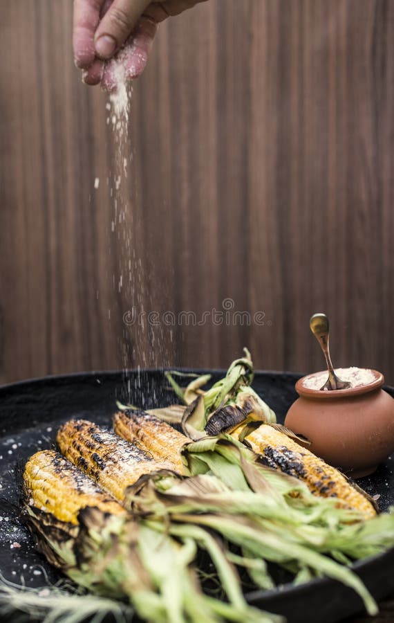 Roasted corn salted stock image. Image of sweetcorn - 138018083