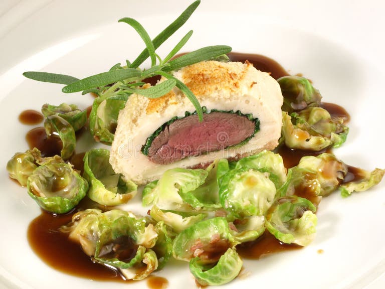 Roasted Deer Fillet Covered in White Bread Stock Image - Image of ...
