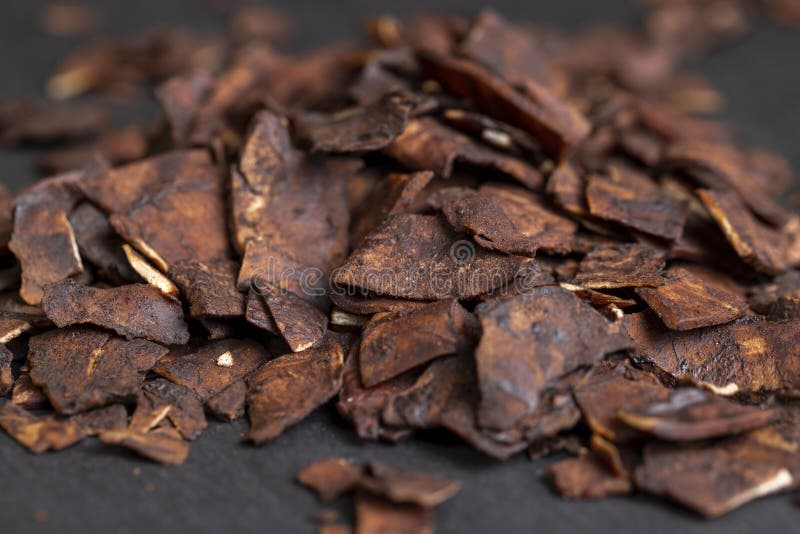 Roasted and Dried in Chocolate and Cocoa Coconut Pulp Stock Image ...