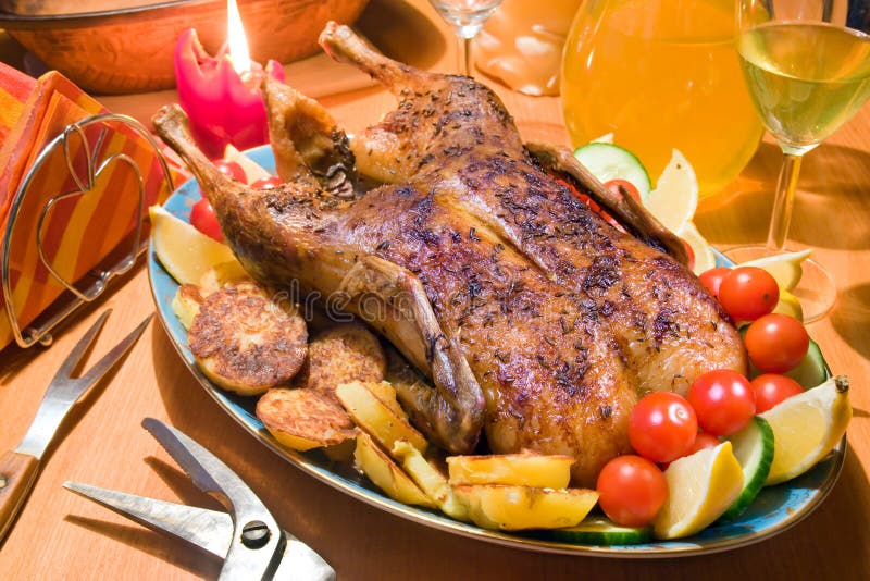 Roasted duck stock photo. Image of duck, golden, meat - 18555528