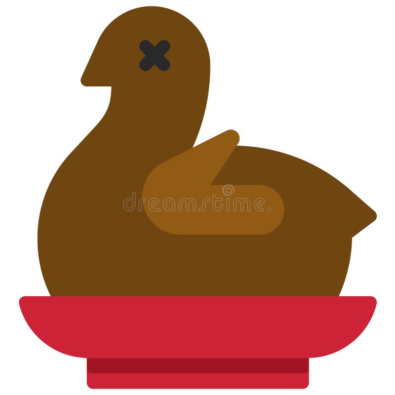 Roasted Duck Icon ,Chinese New Year Vector Illustration Stock Vector ...