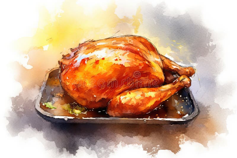 Roasted Duck Illustration - Made with Generative AI Tools Stock ...