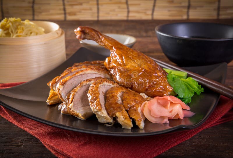 Roasted duck stock photo. Image of dish, gourmet, meat - 244375764