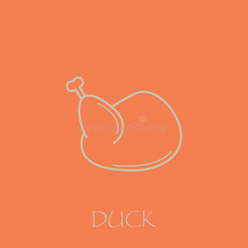 Roasted Duck. Vector Illustration Decorative Design Stock Vector ...