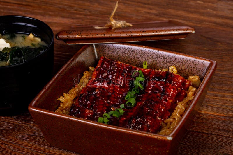 Roasted eel with rice stock photo. Image of food, japan - 125726198