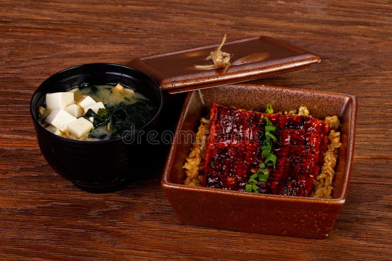 Roasted eel with rice stock image. Image of unagi, japan - 120174293
