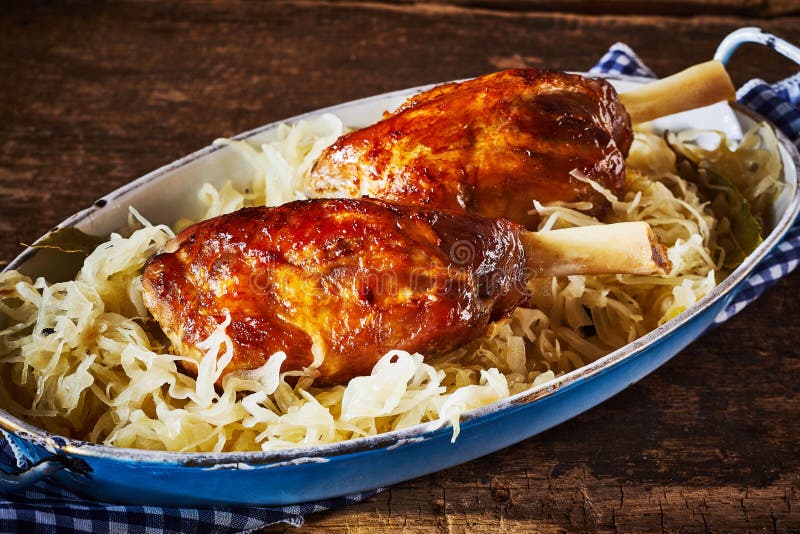 Roasted Eisbein or German Pork Knuckles Stock Photo - Image of gourmet ...