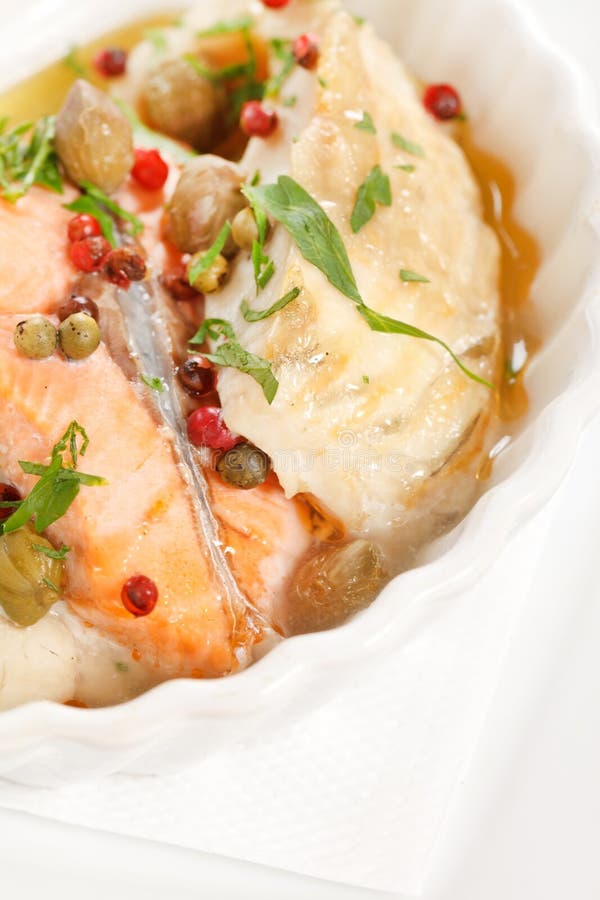 Roasted fish stock image. Image of cooked, roasted, dish - 23851571