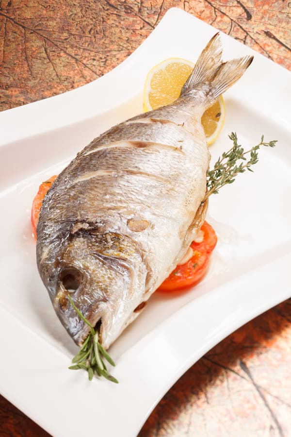 Roasted fish stock image. Image of grilled, fish, organic - 26160203