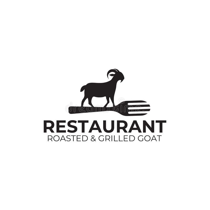 Roasted Goat Restaurant Logo Design Template Stock Vector ...