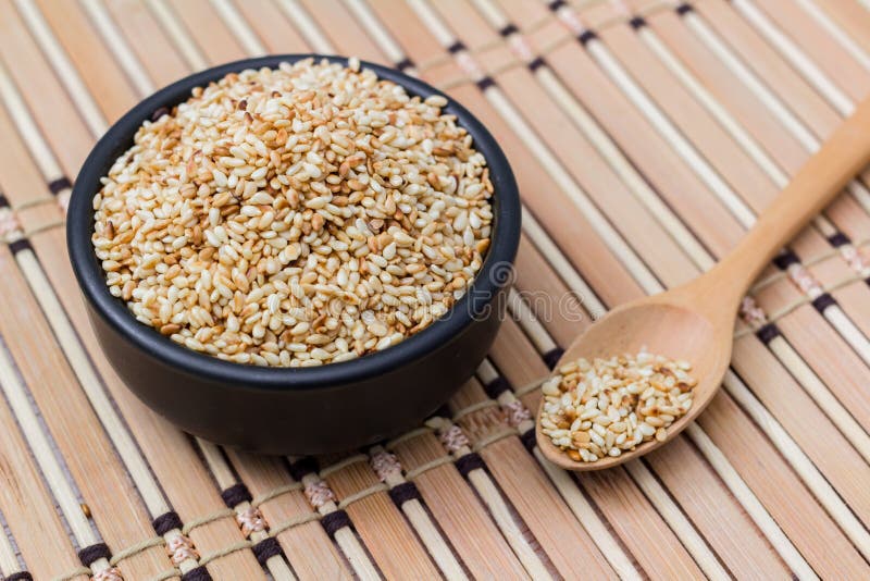 Roasted golden sesame stock image. Image of sesame, asian - 242793373
