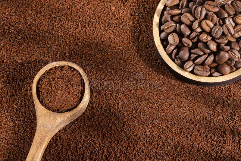 Roasted and Ground Coffee - Coffea Stock Photo - Image of powder ...