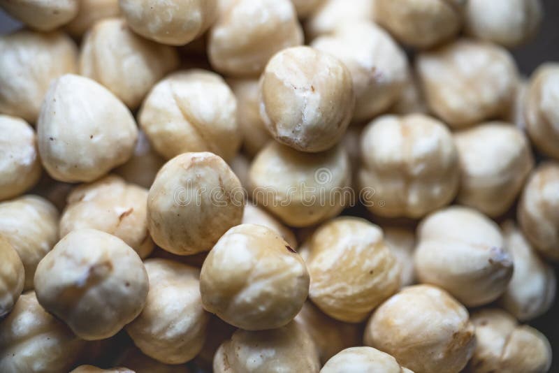 Roasted Hazelnut Kernels, Close-up. and Bowl Stock Photo - Image of ...