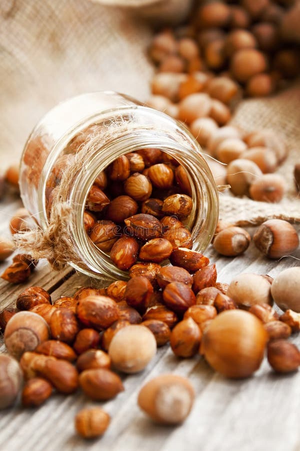 Roasted Hazelnuts stock photo. Image of edible, heap - 34585536