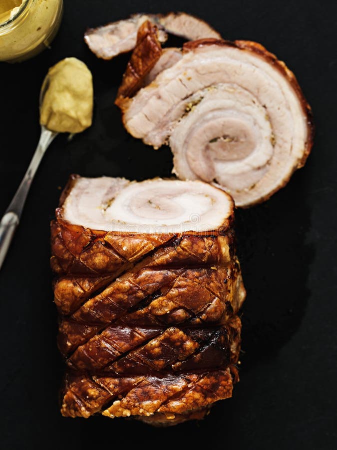 Roasted Italian Pork Roll stock photo. Image of delicious - 74122390