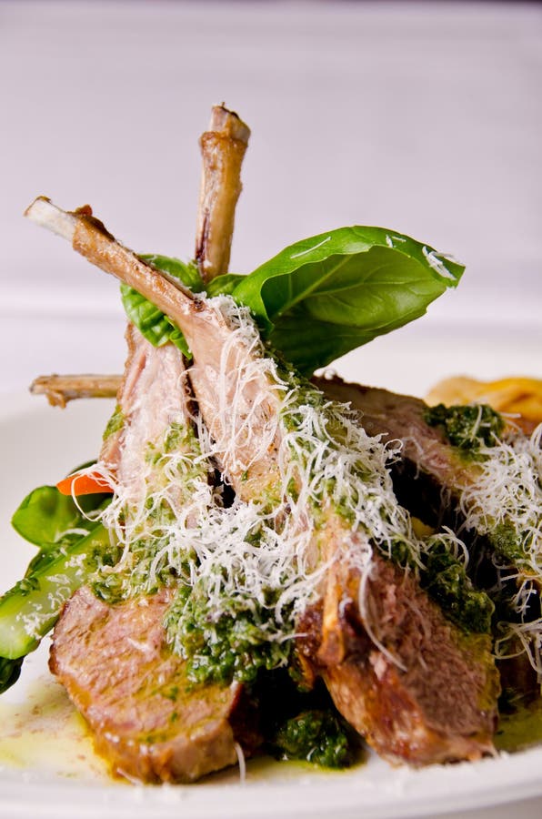 Roasted lamb chops stock image. Image of gourmet, spice - 26317419