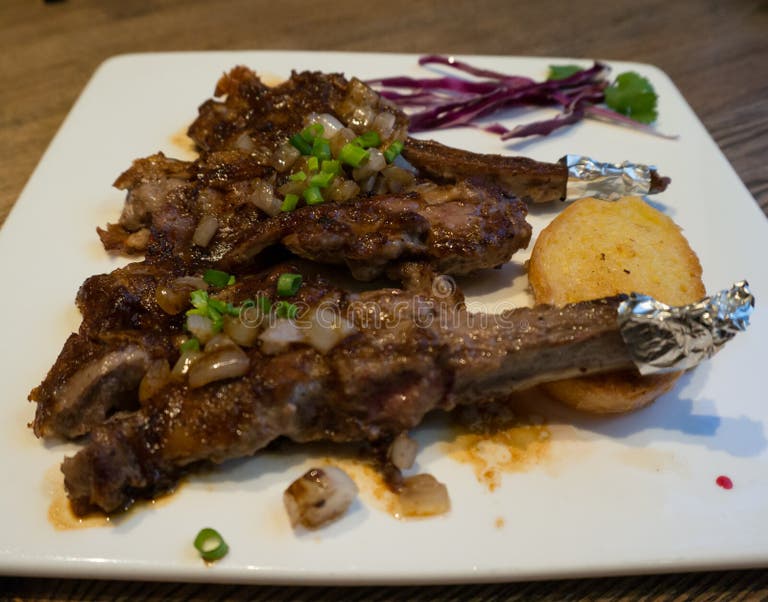 Roasted lamb stock image. Image of fried, feast, crispy - 66189987