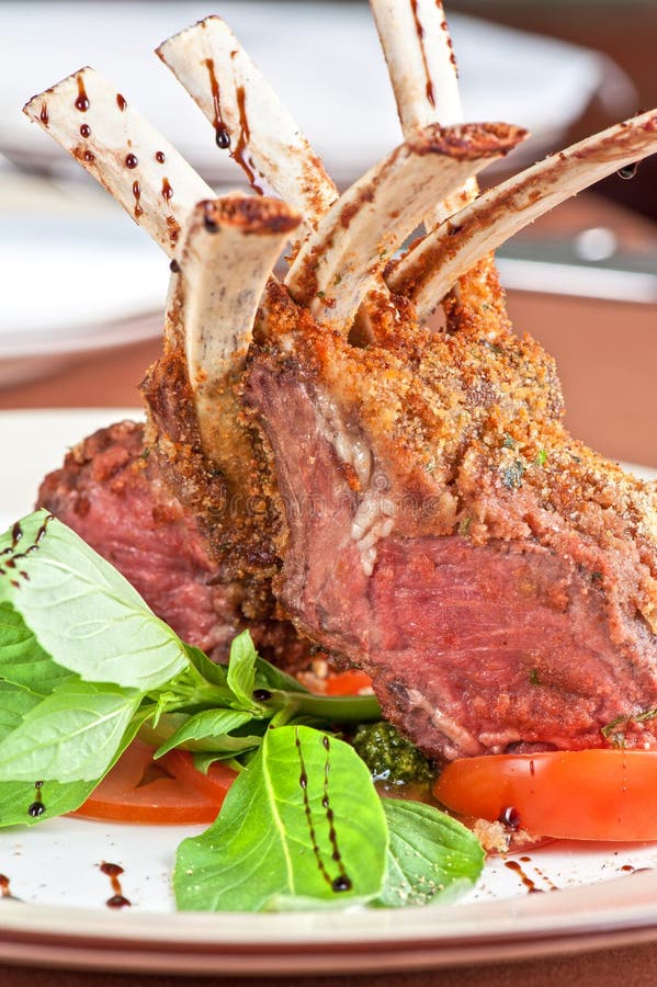 Roasted lamb rib stock image. Image of juicy, herb, fresh - 38929859